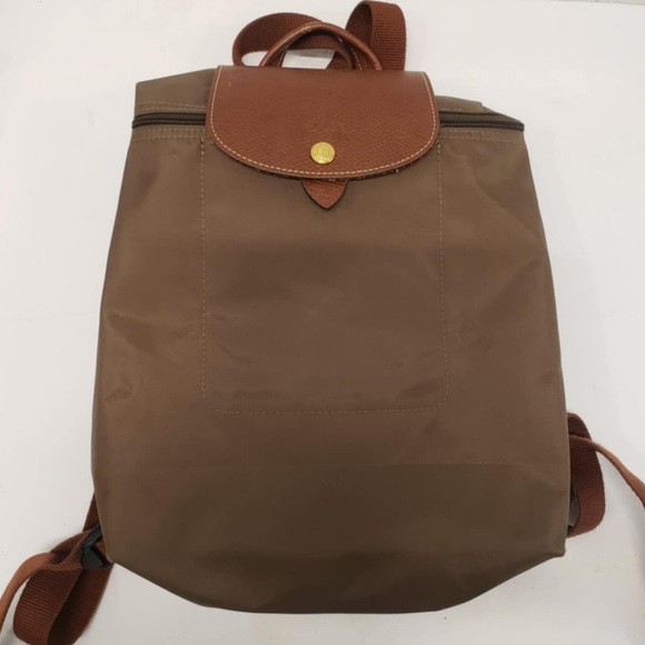 Longchamp | Bags | Longchamps Le Pliage Nylon Canvas Backpack Brown | Poshmark